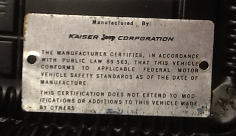 Engine Family Plate Location Guide